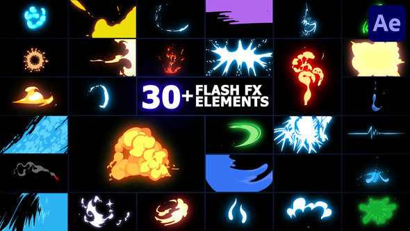 Flash FX Elements Pack | After Effects, After Effects Project Files